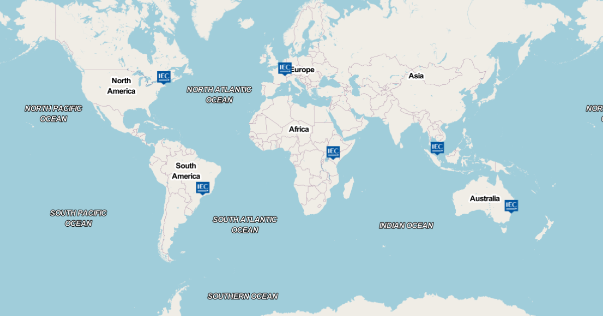 IEC presence on six continents | IEC e-tech